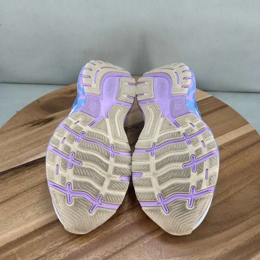 Brooks | Shoes | Brooks Ghost 5 Womens Running Shoes White Purple Blue ...